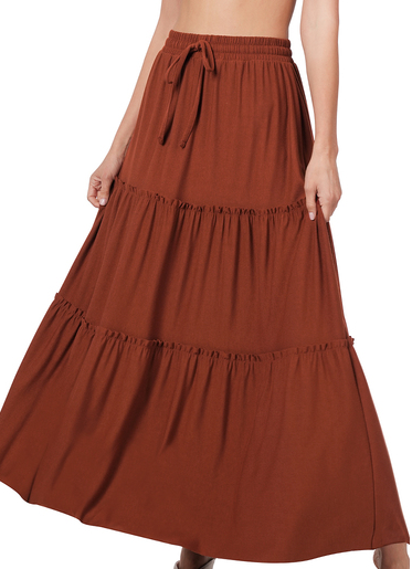 Dark Rust Maxi Skirt* – Alex Layne Boutique